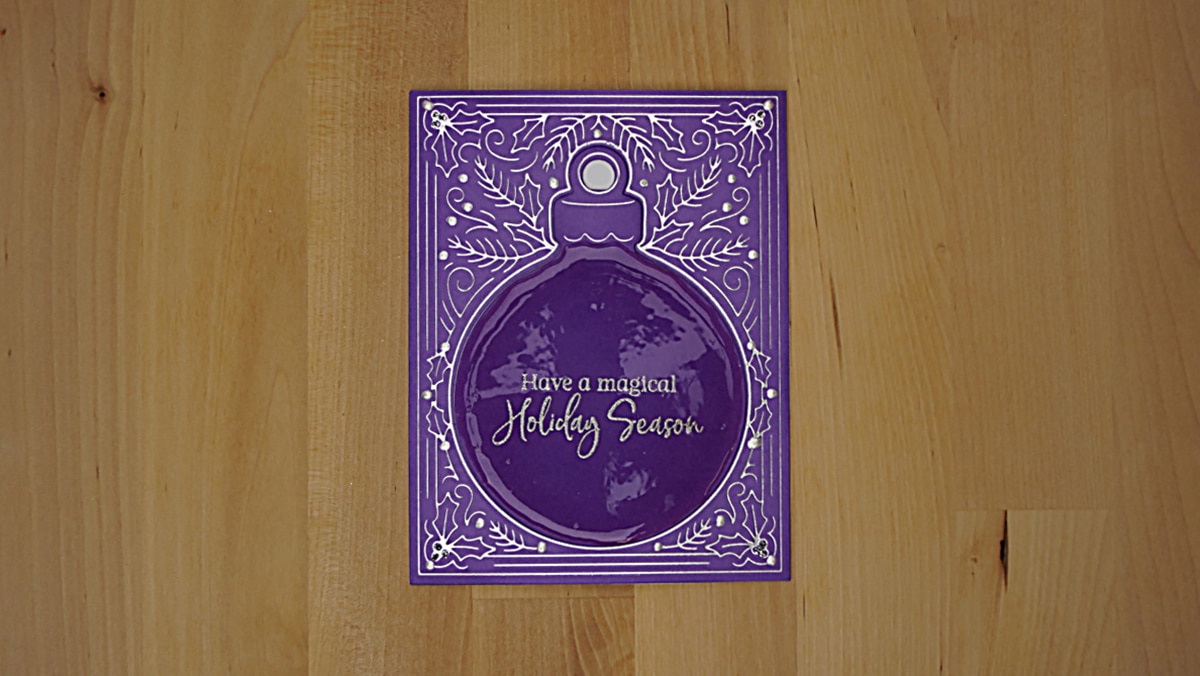 How To Make A Purple Christmas Card – 9 - Cut Color & Create