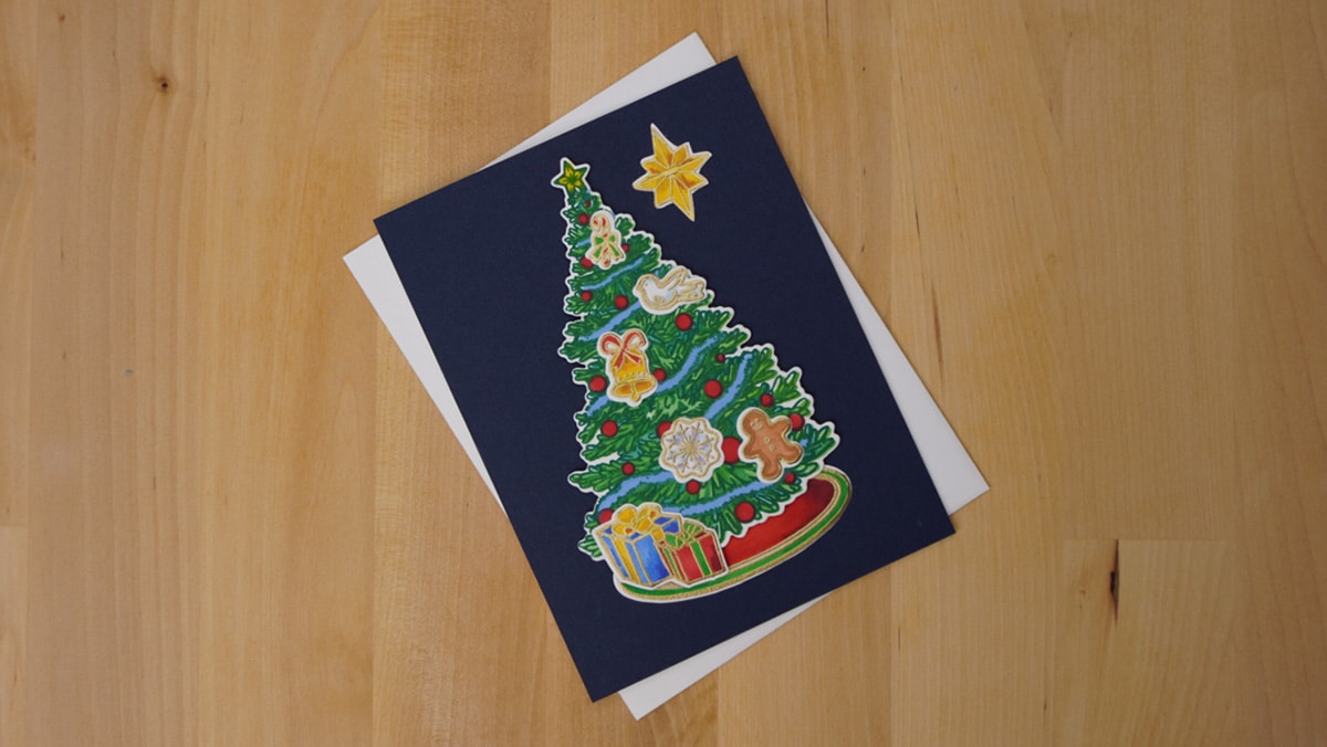 How To Make Christmas Tree Card – Day 2 - Cut, Color, & Create