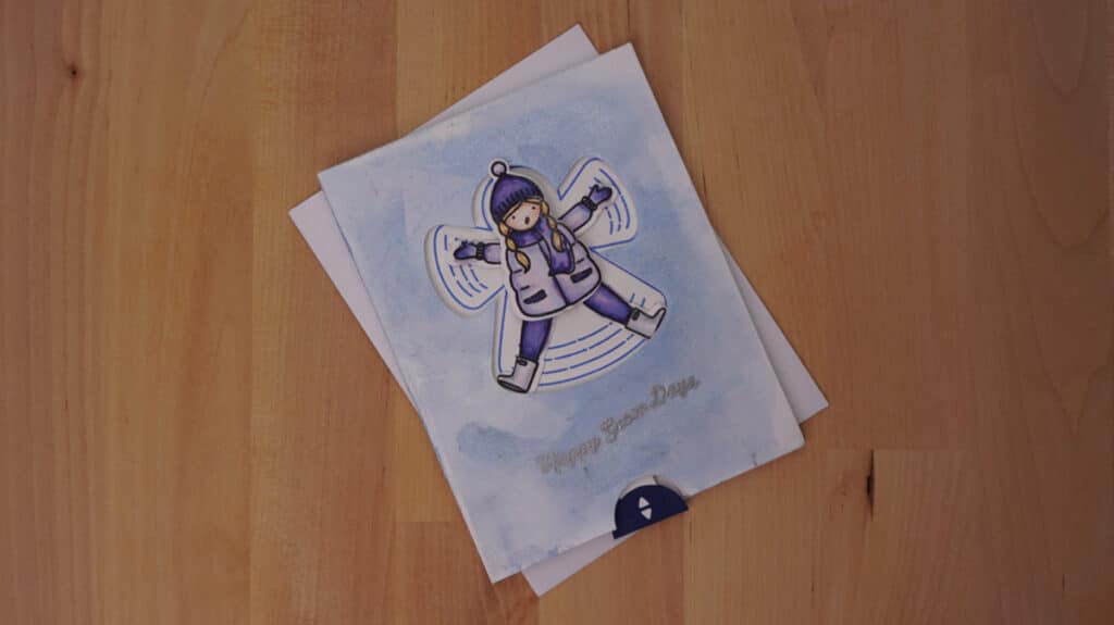 How To Make A Snow Angel Card! Day 21 - Cut Color & Create