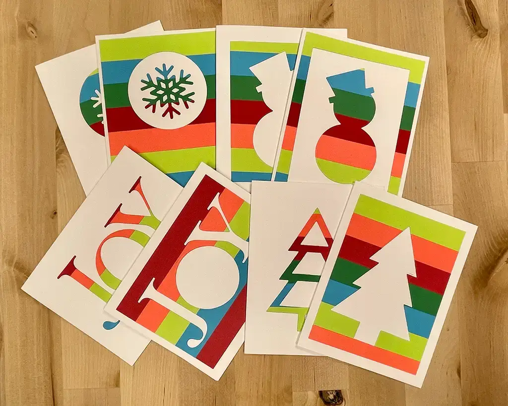 How to Make 6 Christmas Cards Using Coloring - Cut, Color, & Create