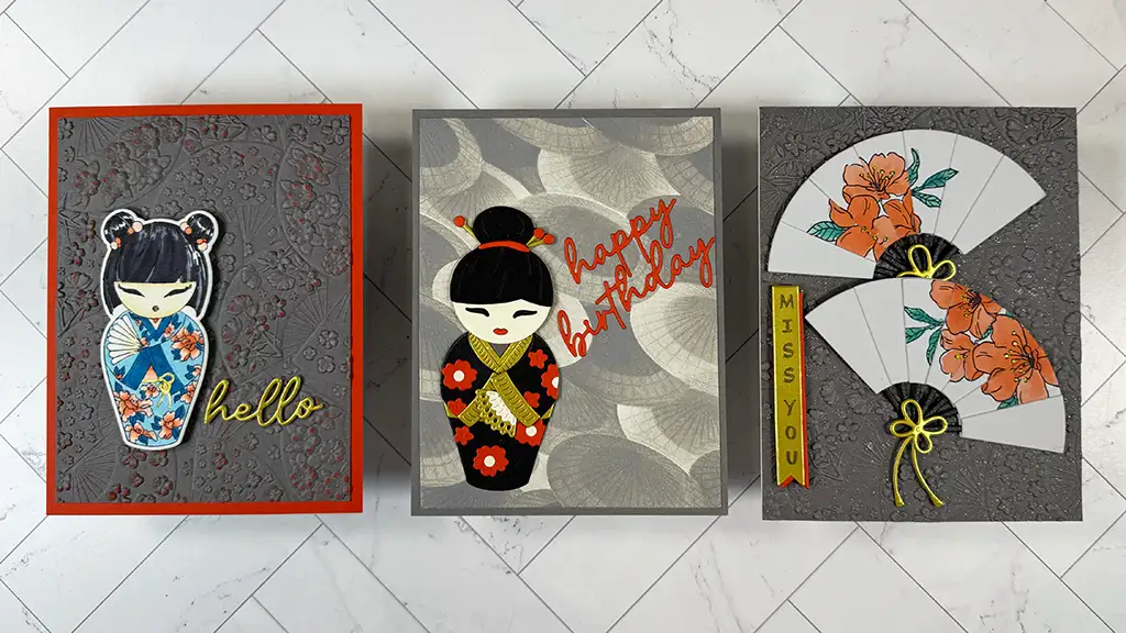 Make 3 Stunning Kyoto Cards with Me! - Cut Color & Create